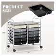 12-Drawer Rolling Storage Cart, Mobile Utility Cart on Wheels ...