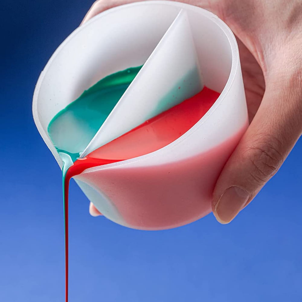 Silicone Divider Paint Pouring Split Cup Color Mixing Cup Mixing Paint ...