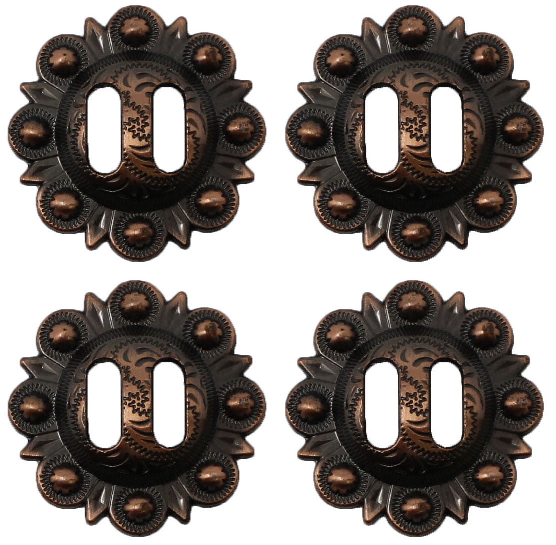 Set of 4 Conchos Western Saddle Tack 1-1/2