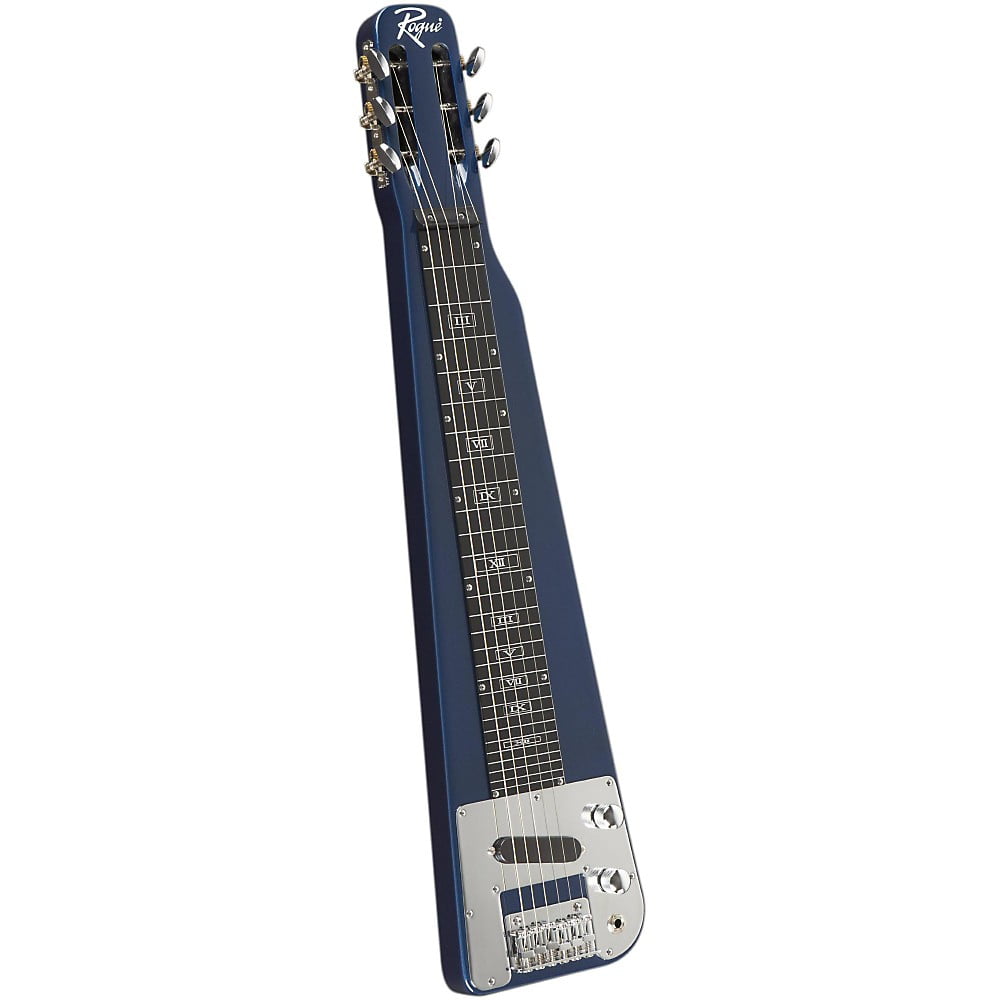 Rogue RLS-1 Lap Steel Guitar with Stand and Gig Bag, Metallic Blue ...