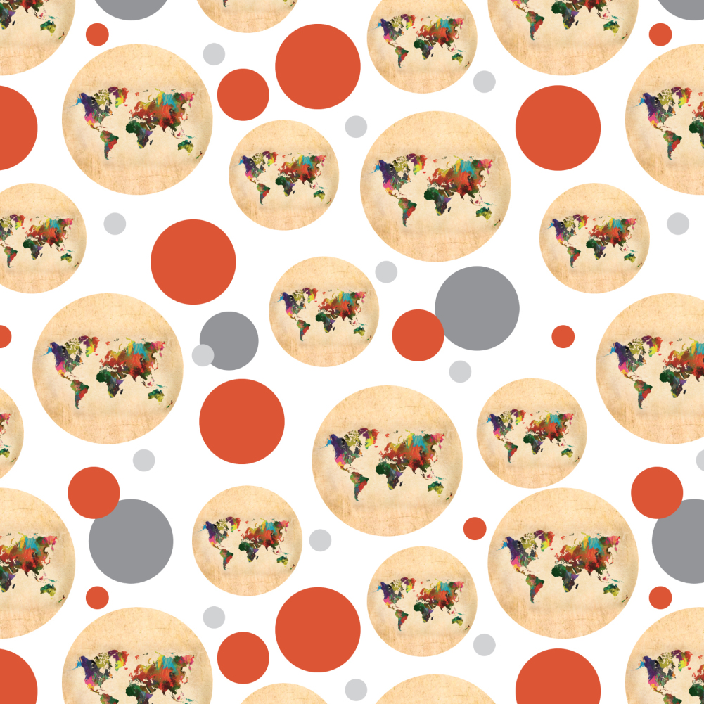 World Map Gift Wrap
