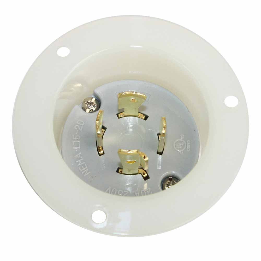 Superior Electric YGF171 Twist Lock Flange Plug 3-Pole 4-Wire 20A 250V ...