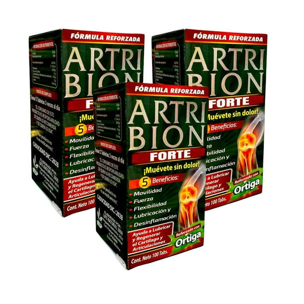 Artribion Forte reforzado con ortiga 100 tabletas Paquete de 3 ...