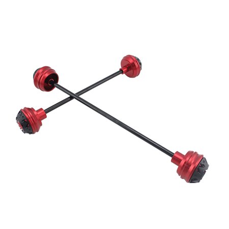 CNC Front & Rear Wheel Fork Axle Sliders Crash Protector for red ...