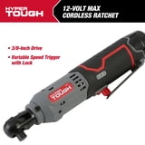Hyper Tough 12V Max* Lithium-Ion Cordless 3/8-inch Ratchet with 1.5Ah ...
