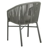 SAFAVIEH Matteo Stackable Outdoor Patio Rope Chair, Grey, Set of 2 ...