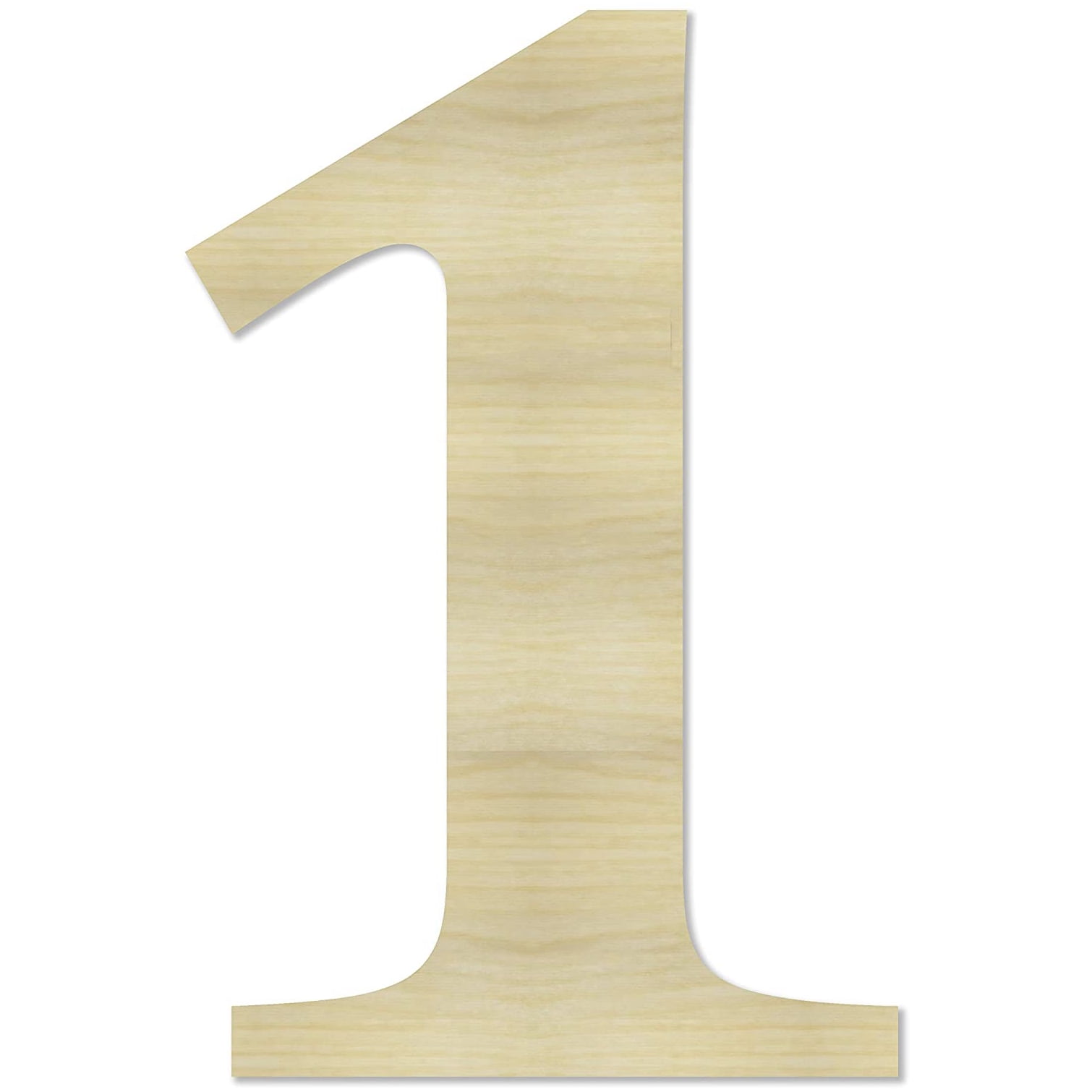 Wooden Letters & Numbers - Wooden Number 1 (2 Pack) - 2" Tall x 1/4 ...