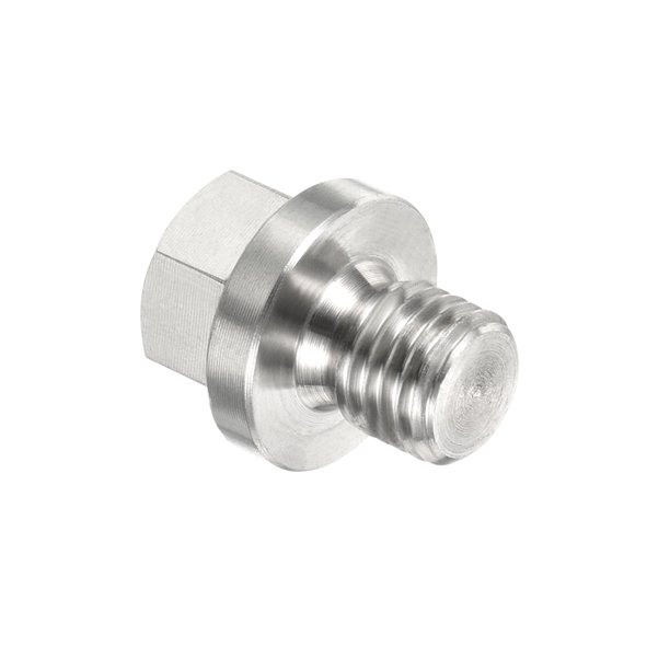 Uxcell M8x1 Male Plug Stainless Steel Thread Hex Head Socket Solid Pipe Fitting - Walmart.com