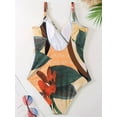Beranmey Womens Tropical Floral One Piece Swimsuit With High Waisted