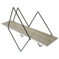 Geometric Floating Shelf Wall Mounted, Wood Storage Shelf Handmade ...