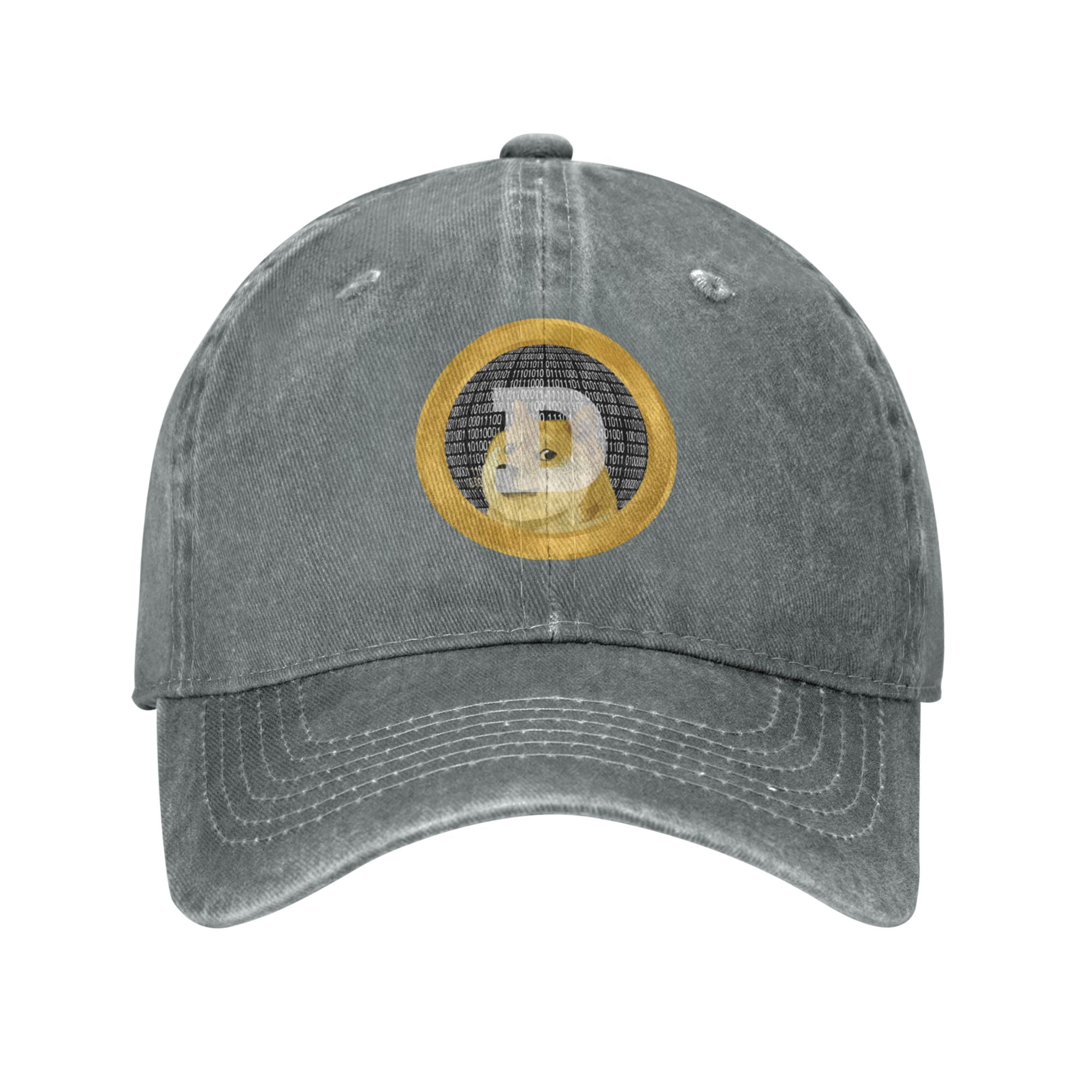 DouZhe Adjustable Washed Cotton Baseball Cap - Doge Coin Doge-Coin ...