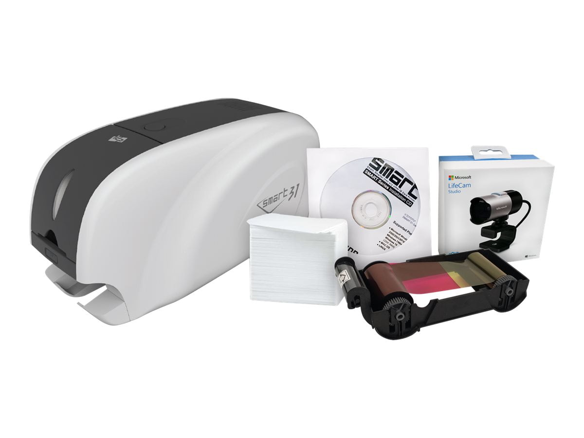 SMART-31SB ID Card Printer Bundle (651527B) - Walmart.com