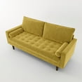 Kingway Furniture Velvet Genoa Living Room Sofa In Goldenrod - Walmart.com