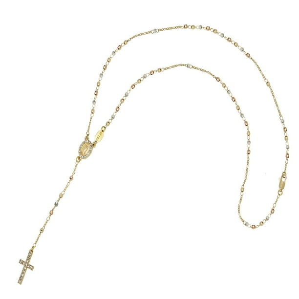 Rosario 60cm 3 colores Chapa de Oro 18K WH5 | Walmart en línea