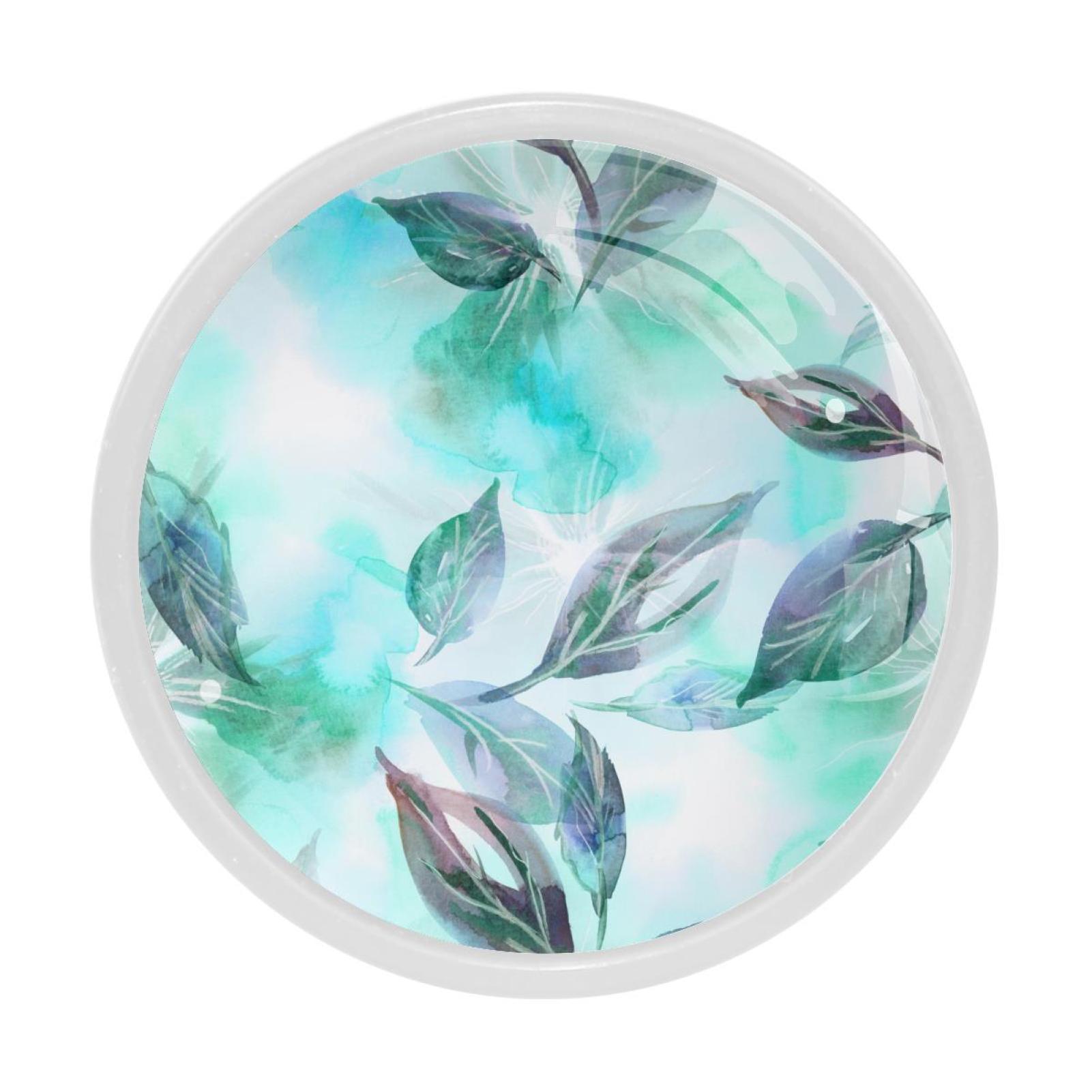 4 Pcs Leaves Knobs for Kitchen Cabinet Cupboard Dresser Bookcase Drawer ...