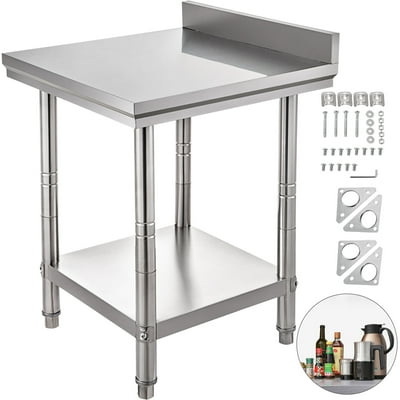 VEVOR Stainless Steel Work Table with Backsplash - Philippines | Ubuy