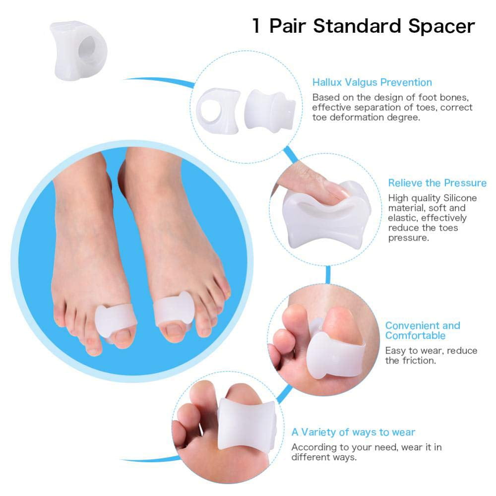 Powiller Bunion Corrector Splint Cushions Orthopedic Toe Separator ...