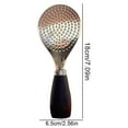 304 Stainless Steel Rice Spoon with Wooden Handle, Stand-Up Design for ...