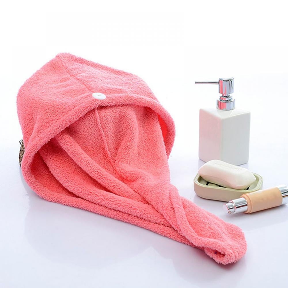 2 Pack Microfiber Hair Towel Wrap，Ultra Absorbent, Fast Drying Hair ...