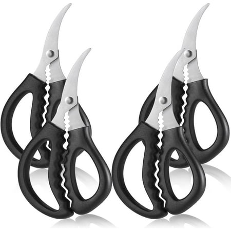 4PCS Seafood Scissors Crab Scissors Stainless Steel Seafood Fish Crab ...
