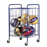 Trigon Sports Lockable Ball Storage Cart, Indoor Outdoor Rolling Ball ...