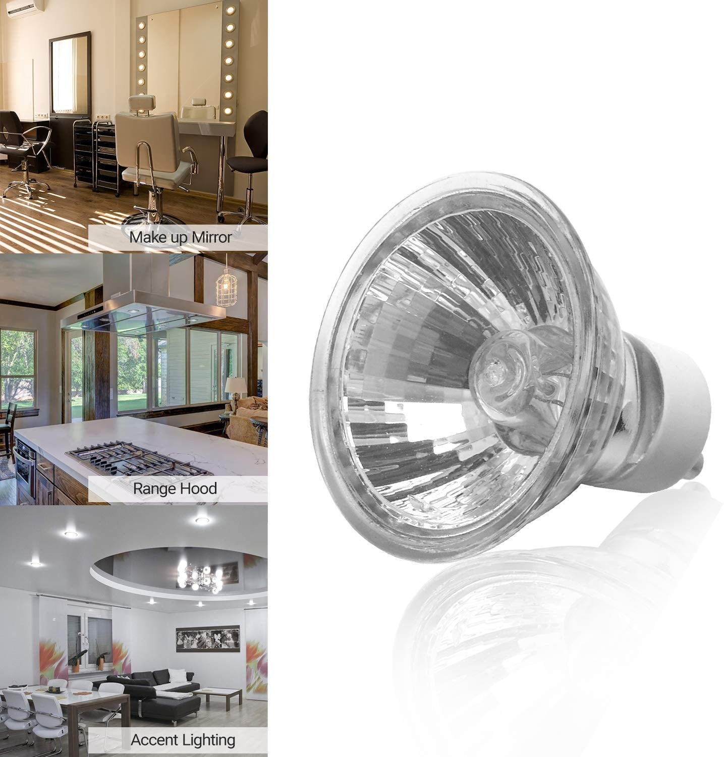 LS Photography 8 Pack GU10 Halogen Bulb, 120V 35W Light Bulb, 2000 Life ...