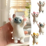 XEOVHV Big Taba Squishy Cat, Fluffy Sticky Soft Realistic Fufu Cat ...
