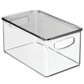 HUBERT® Chafer Storage Box Transport Box with Interlocking Lid Blue ...