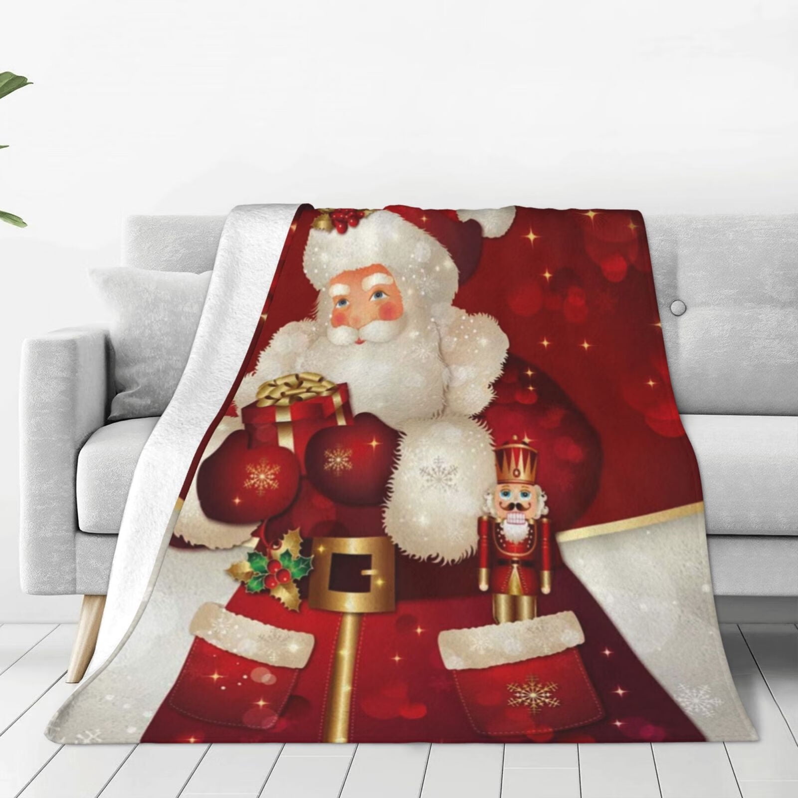 Christmas Blanket Warm Fuzzy Plush Blanket Flannel Blanket Merry ...