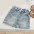 Birthday Party Denim Culottes for Girls, Elastic Waistband, Soft ...