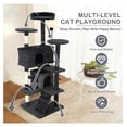 70" Cat Tree with Scratching Posts, Multi-Level Tower Condo for Indoor ...