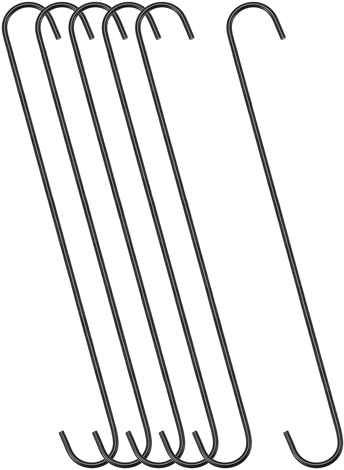 S Hanging Hooks, 16inch/400mm Extra Long Steel Hanger, Indoor Outdoor ...