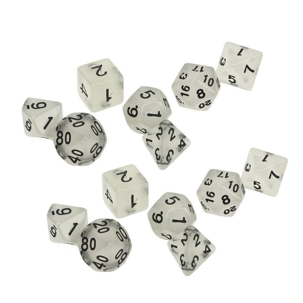 Dados Polyset, dados digitales brillantes de 14 piezas, juego de dados ...