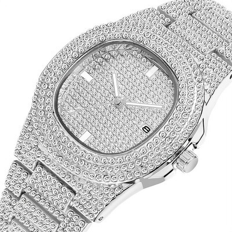 Click here for Nielieping Unisex Luxury Full Diamond Watch Silver... prices