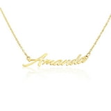 SuperJeweler Amanda Nameplate Necklace in Gold, 16 inches All Names ...