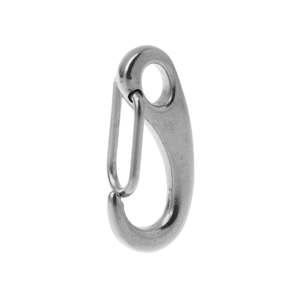 Boat Marine Stainless Steel Egg Shape Spring Snap Hook Clip Quick Link ...