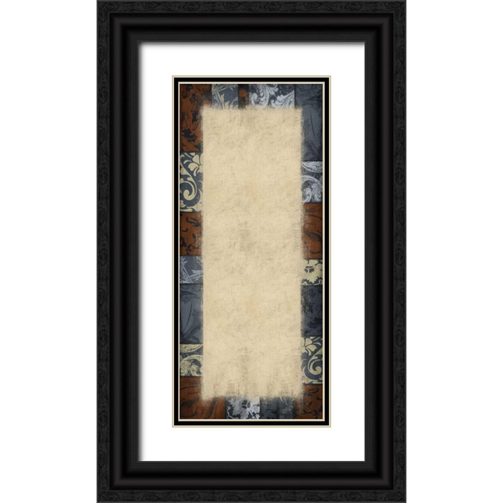 Grey, Jace 8x14 Black Ornate Wood Framed with Double Matting Museum Art ...