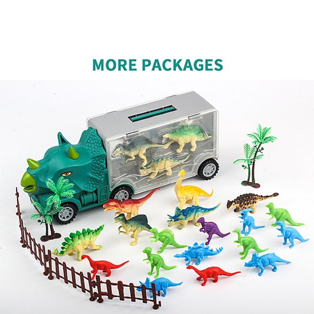 Mialoley Kids Dinosaur Toys Tractor Container, Dinosaur Models Storage ...