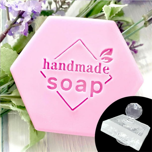 QUSENLON Transparent Soap Imprints Stamp Handmade Soap Words Acrylic ...