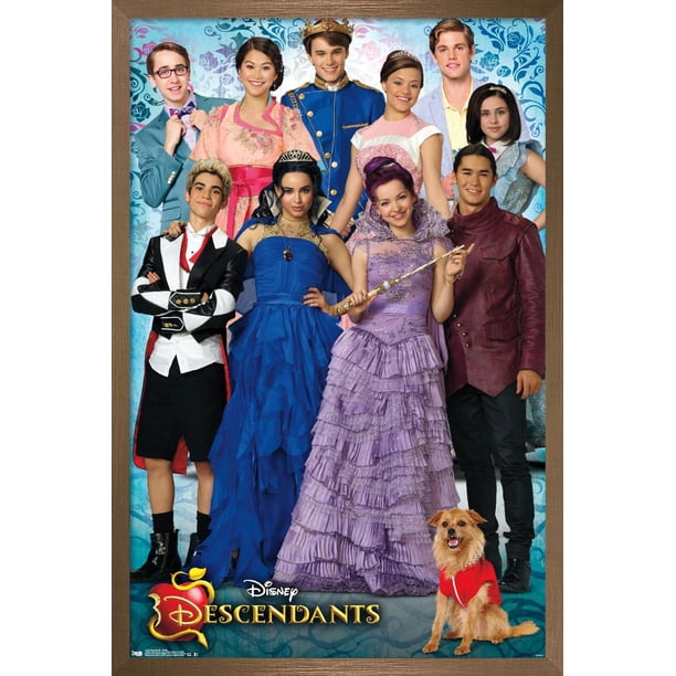 Disney Descendants - Group Wall Poster, 14.725" x 22.375", Framed ...