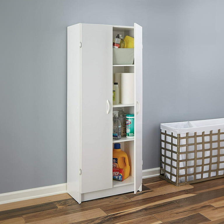 ClosetMaid 12.5 x 24 x 59.5 Inch Adjustable 4 Shelf Pantry Cabinet White