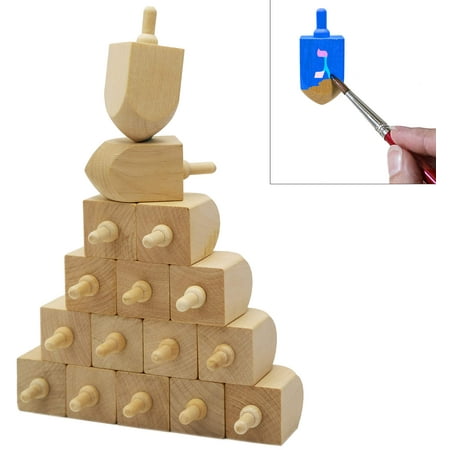 The Dreidel Company Hanukkah Wooden Dreidel, Design Your Own 3" Inch ...