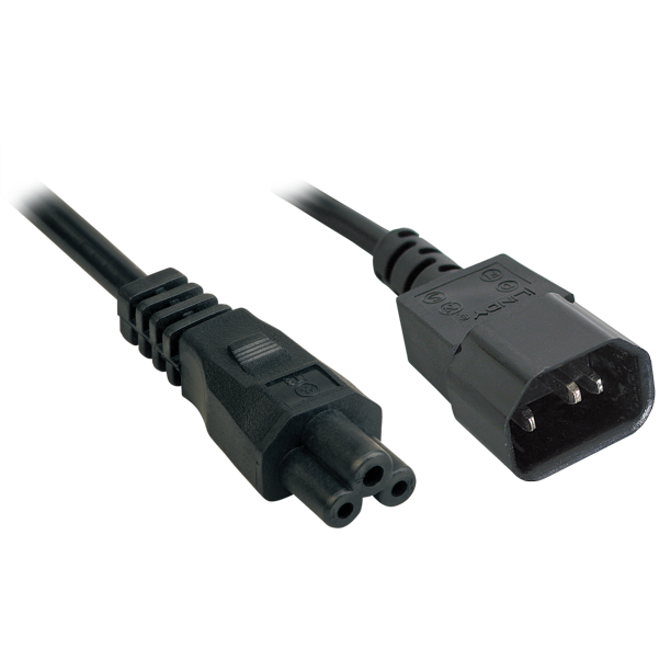 IEC C14 to C5 Ext Cable IEC C14 to C5 Cloverleaf, 2m - Walmart.com