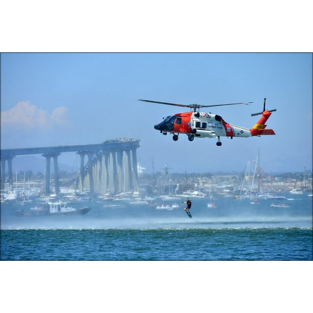 24"x36" Gallery Poster, uscg coast guard Sikorsky MH-60T Jayhawk mh-60 ...