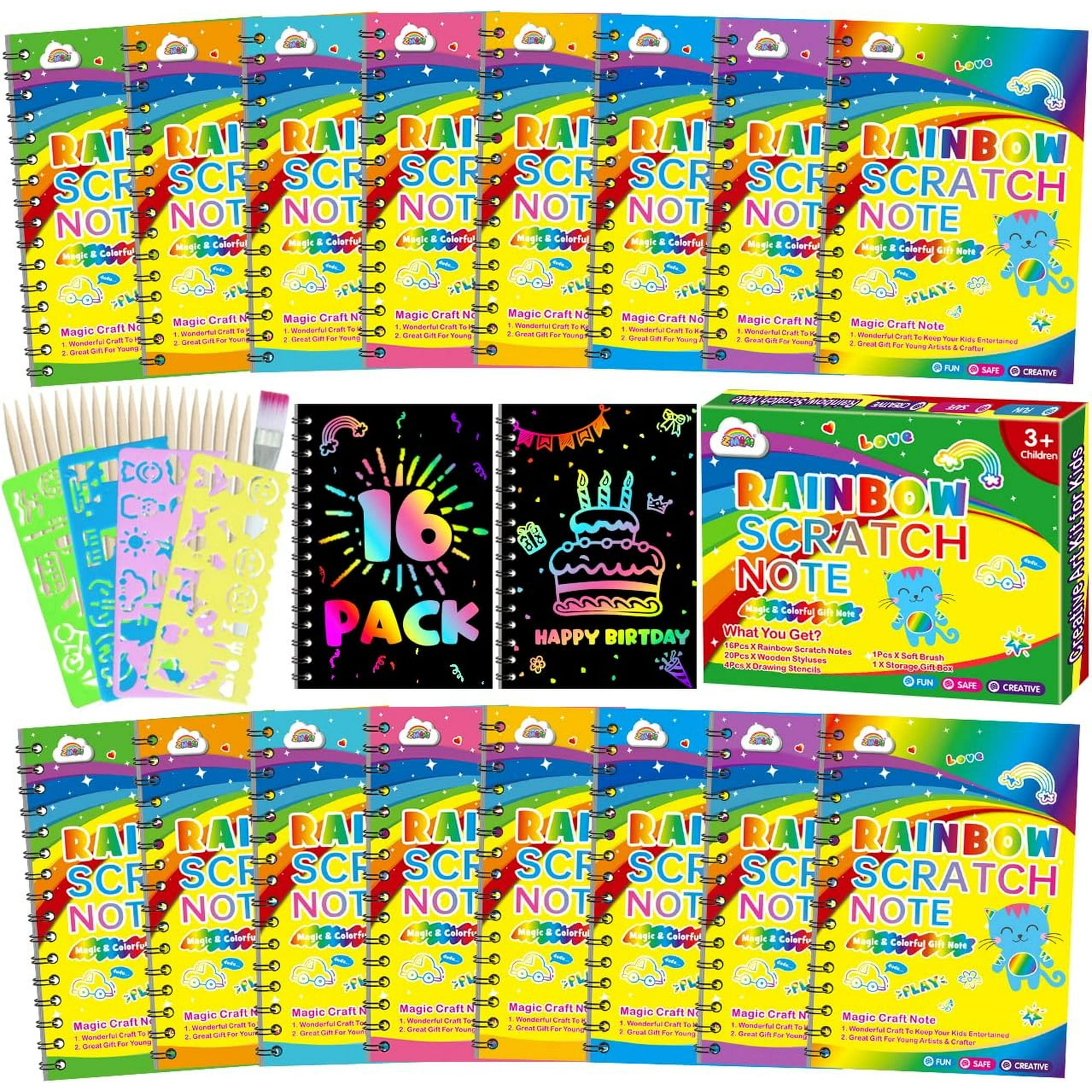 Click here for Zmlm Scratch Art Party Favors: 16 Pack Rainbow Scr... prices