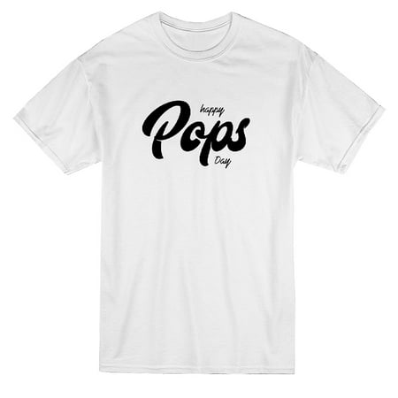 Happy Pops Day Graphic Quote Men's White T-shirt | Walmart Canada