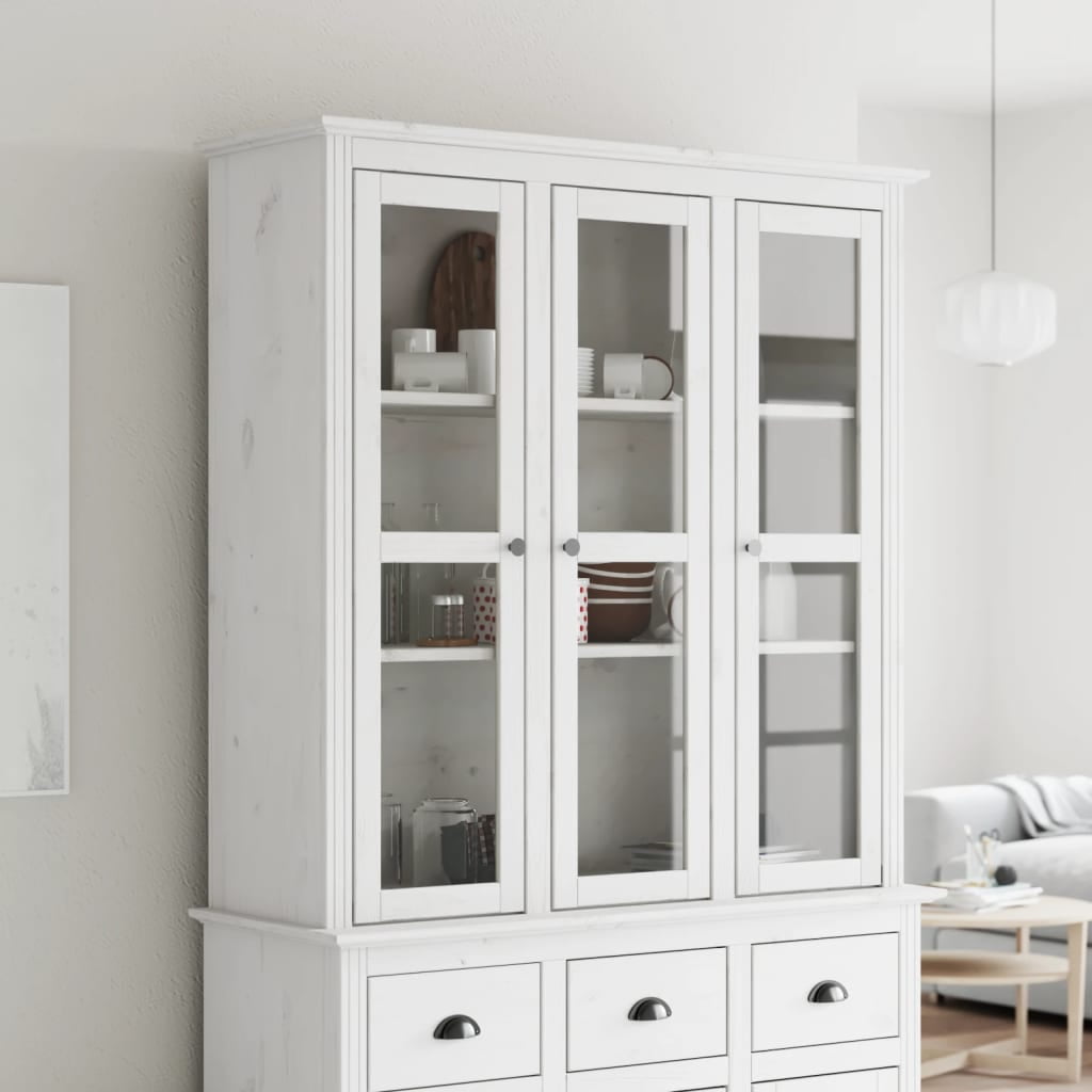 Click here for Vidaxl Cabinet With Glass Doors Bodo White Solid W... prices