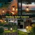 2-Pack Solar Hanging Lantern, Outdoor LED Warm Light for Patio Decor ...
