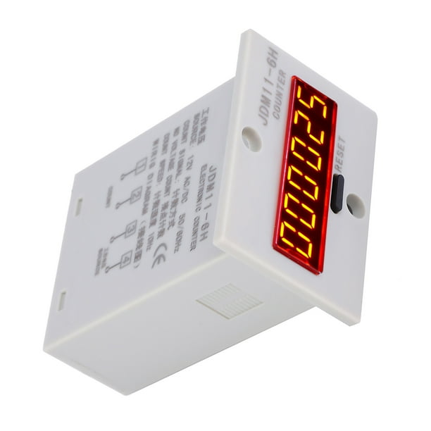 JDM11-6H 6 Digit LED Digital Display Counter Relay with Wide Counting Range, Anti Interference ...