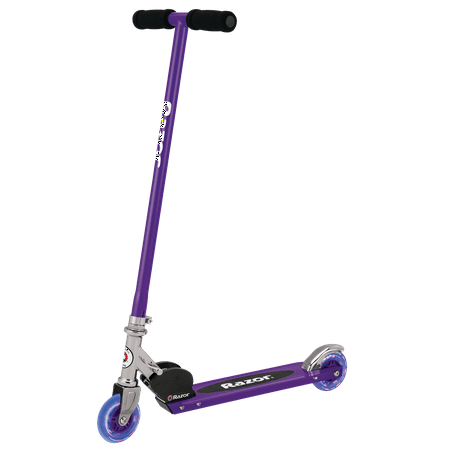 Razor S Folding Kick Scooter with Light-Up Wheel - Purple, for Kids ...